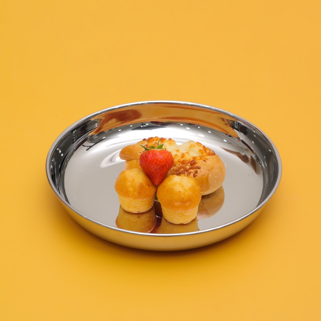 Royalford 25 CM Stainless Steel Rice Plate- RF11469| Unbreakable Plate ...