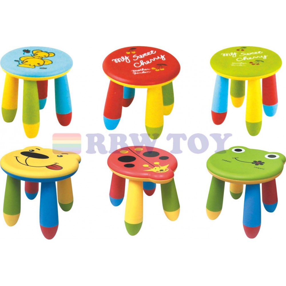 Kids Plastic Study Stool Multi Color Multi Design RW-17112S ...